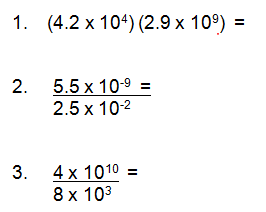 Scientific Notation and Monomials