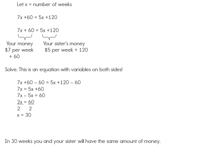 Algebra Word Problems