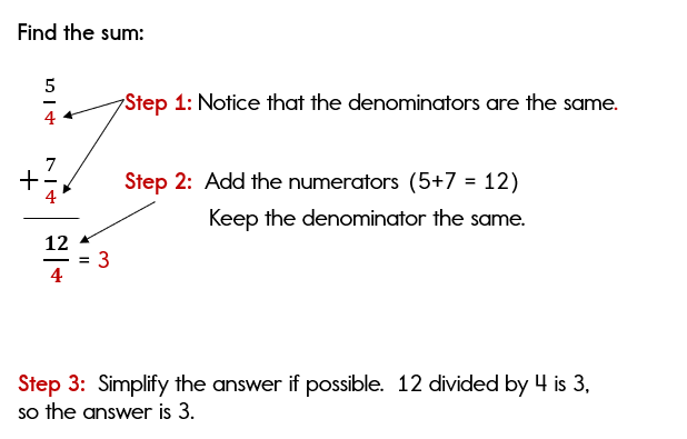 How Do You Add Fractions With Like Denominators